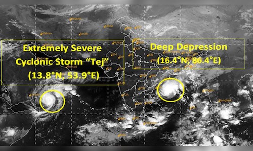 Cyclone Tej: IMD ने किसानों को किया आगाह, अरब सागर के ऊपर भीषण चक्रवाती तूफान 'तेज' - CNBC Awaaz