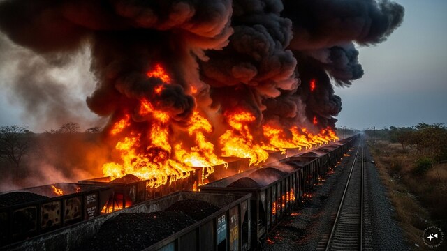 Train Fire: Breaking News- ट्रेन में लगी आग से हड़कंप! रेलवे और फायर ...