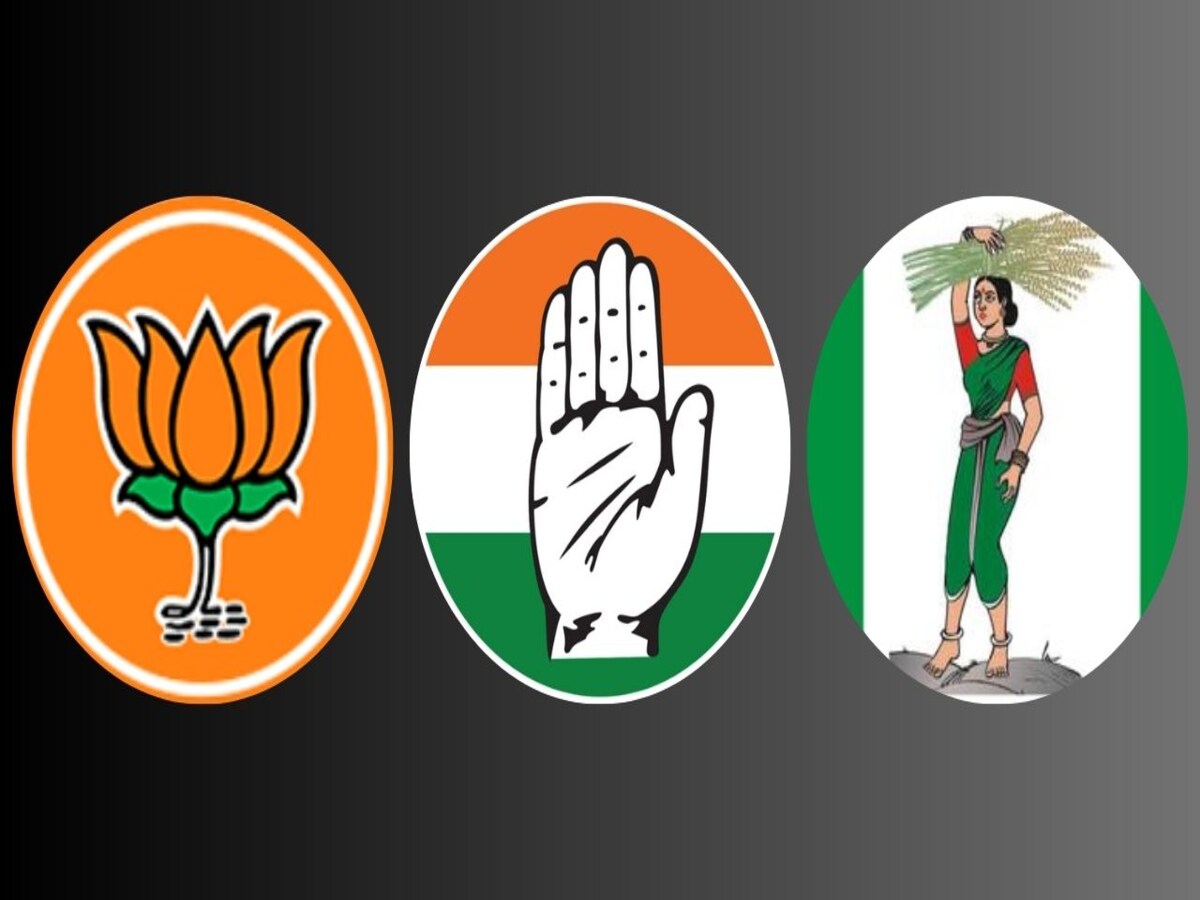 Bjp And Congress Logo Andhra Pradesh Youth Congress IYC Launches Its