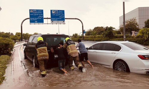 Storm dumps a year and a half's worth of water on parts of UAE ...