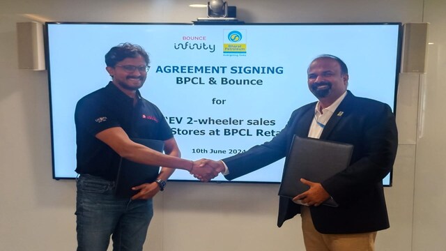 BPCL and Bounce Infinity to launch eDrive stores, selling electric ...