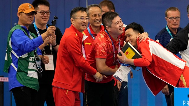 China's Huang Yuting and Sheng Lihao bag first gold of Paris Olympics ...