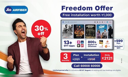 Jio freedom offer waives ₹1,000 installation charge for new JioFiber ...