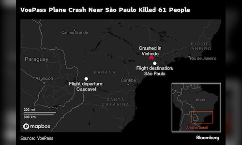 Brazil plane crash: Video of the VoePass aircraft spiralling down ...