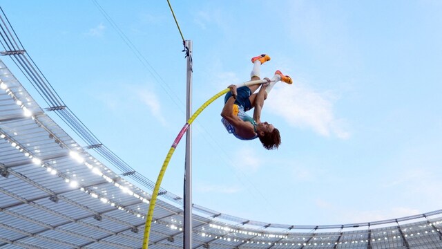 Watch: Mondo Duplantis breaks world record in pole vault for 3rd time ...