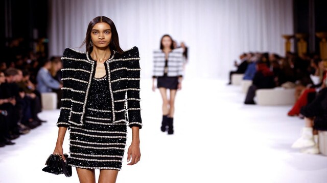 Paris Fashion Week: Balmain stuns with 3D face motifs while Courrèges ...