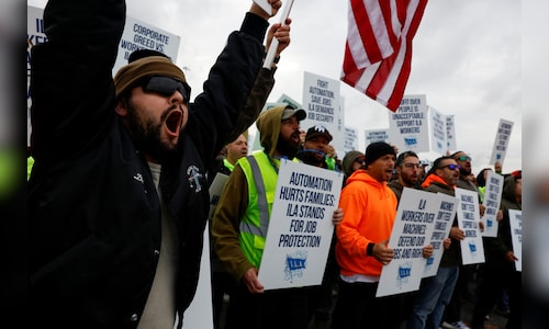US East Coast dockworkers strike halts half of nation's ocean shipping ...