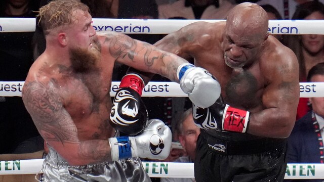 Mike Tyson vs Jake Paul: YouTuber-turned-boxer beats 'the Baddest Man ...