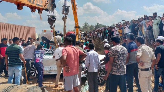 Bengaluru accident: Six dead after container truck overturns on car ...
