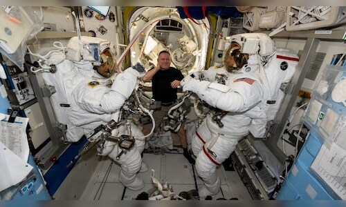 Watch | NASA's Sunita Williams and Nick Hague suit up for fit checks ...