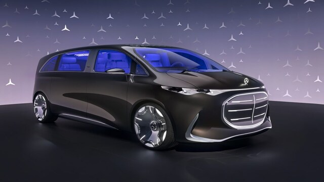 Mercedes-Benz debuts Vision V electric luxury van with 65-inch screen ...