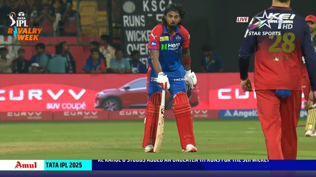 Watch: KL Rahul's fiery celebration after DC's 6-wicket win over RCB ...