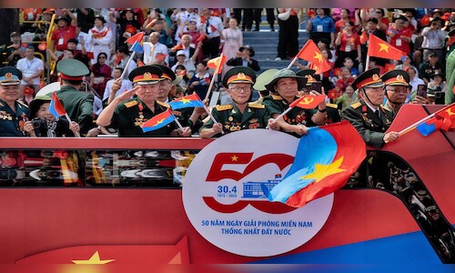 Vietnam celebrates 50 years since the fall of Saigon with festive ...