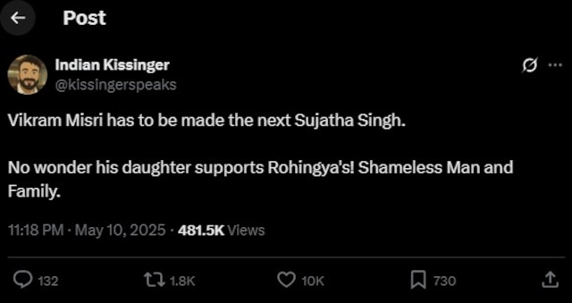 Foreign Secretary Vikram Misri, daughters targeted in online abuse ...