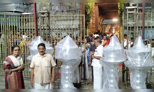 Tirumala Tirupati Devasthanam: Three devotees from Bengaluru donate 4 massive silver lamps — See ...
