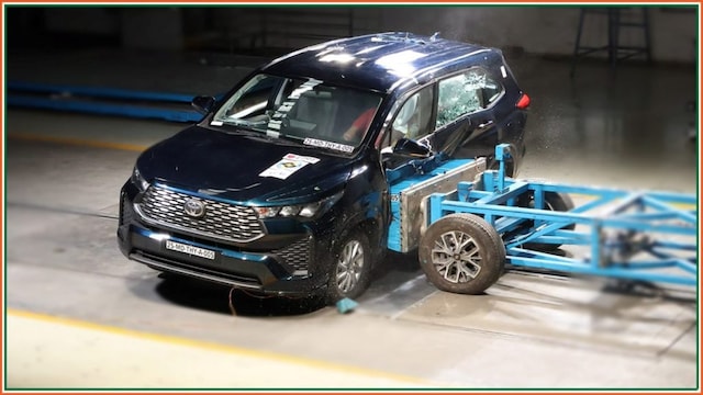 First MPV crash-tested by Bharat NCAP, Toyota Innova Hycross scores 5 ...