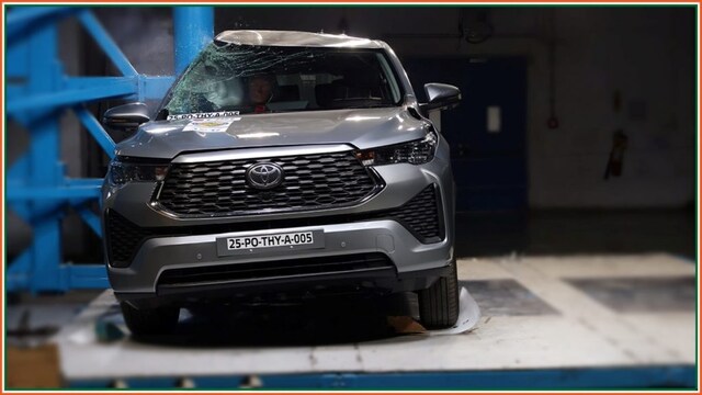 First MPV crash-tested by Bharat NCAP, Toyota Innova Hycross scores 5 ...