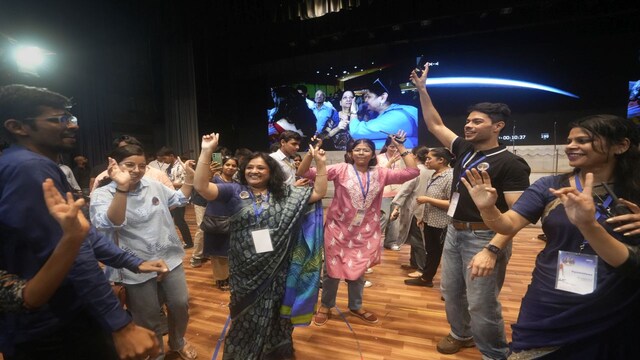 In Pics: Shubhanshu Shukla’s parents tear up as he begins 14-day space ...