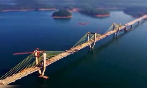 India's second-longest cable-stayed Sigandur bridge inaugurated in ...