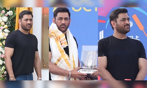 MS Dhoni welcomed by fans at Madurai cricket stadium inauguration ...