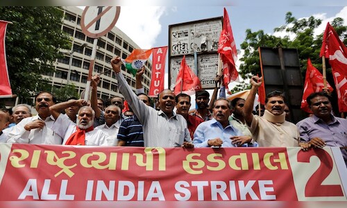 Bharat Bandh today: Trade unions join strike; shops closed, transport ...