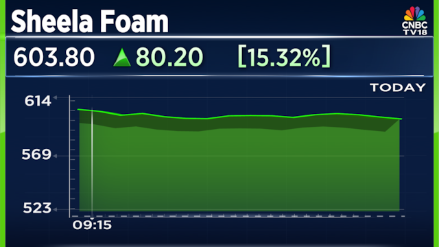 Sheela Foam shares gain over 16%, the most since listing, after strong ...