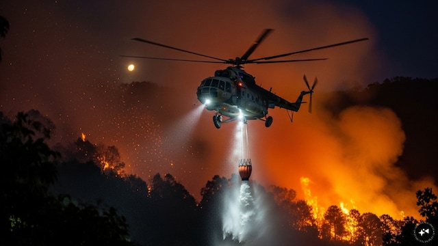 IAF deploys Mi-17 helicopters for night operations to battle Kasauli ...