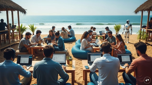 Beach shacks turn into offices as Goa aims to be workation capital ...