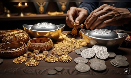 Gold falls over ₹2,300 per 10 grams, silver sinks over 3% in MCX trade ...