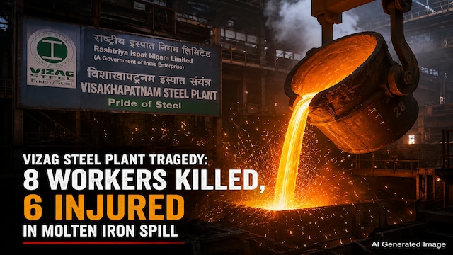 Eight workers killed, six injured in molten iron spill at Visakhapatnam ...