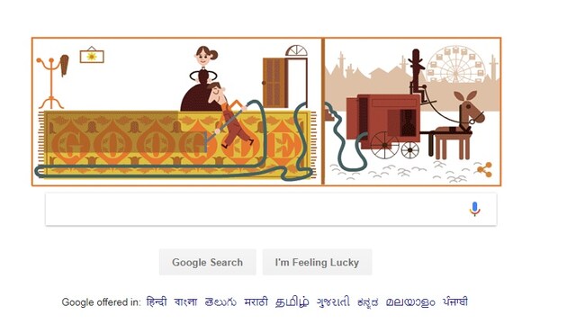 Google Doodle honours inventor of first powered vacuum cleaner - CNBC TV18