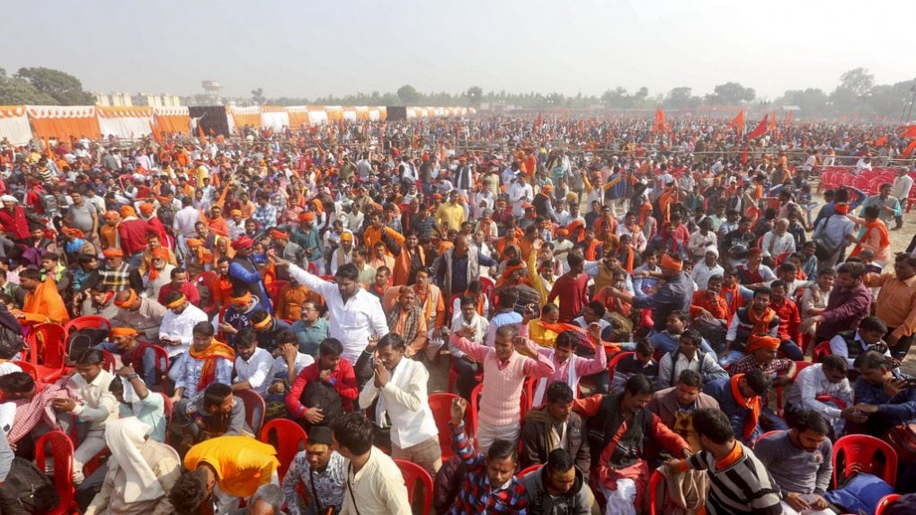 Thousands gathered in Delhi for VHP rally for Ram Temple