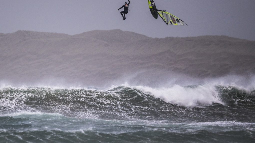 Windsurfers tame 131 kph winds and 8 metre high waves