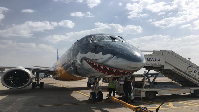 Embraer unveils shark-faced E190-E2 commercial jet in India - CNBC TV18