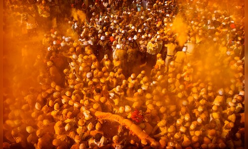 In pictures: People celebrate Bhandara festival, the great turmeric ...