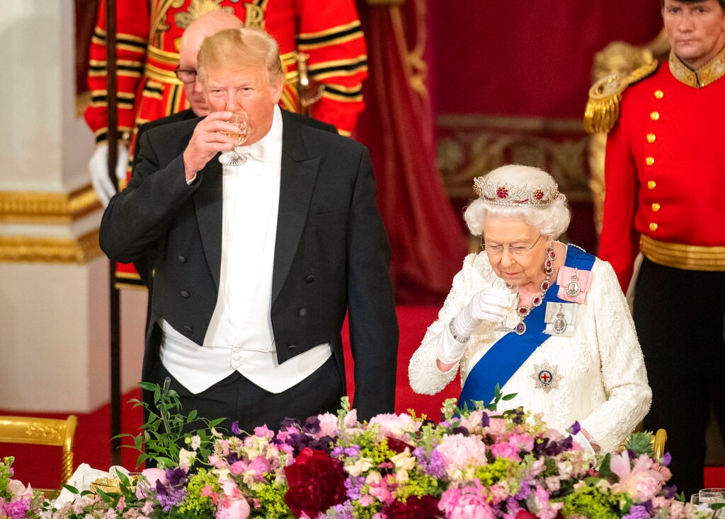 Toasting Trump, Queen Elizabeth lays out state banquet welcome ...