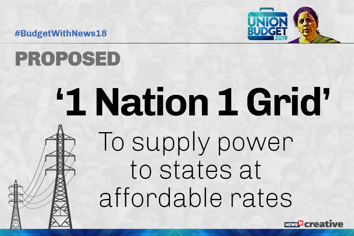 Union Budget 2019: Centre To Implement 'One Nation, One Power' Grid To ...