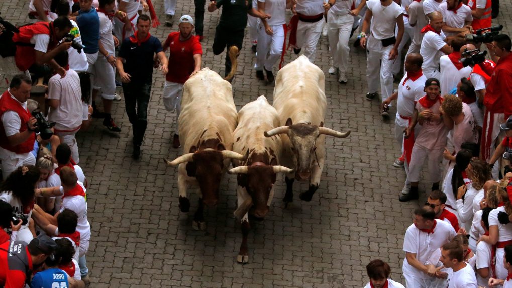 Three people gored on first day of Spanish bull-running festival