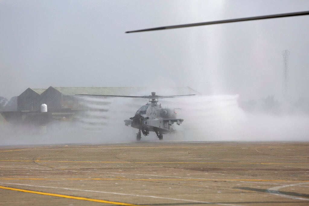 In pictures: Indian Air Force inducts eight Apache attack helicopters ...