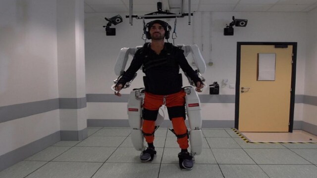 Paralyzed man walks again with brain-controlled exoskeleton - CNBC TV18
