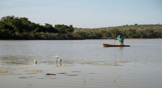 Shrinking lake in Mali spells end of line for family of fishermen