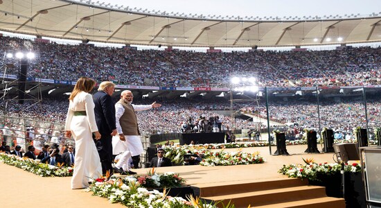 In pictures: Donald Trump, Narendra Modi joint rally at Ahmedabad's ...