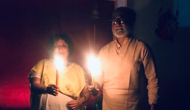 In pictures: Amitabh, Rajinikanth, others light diyas, lamps to support ...