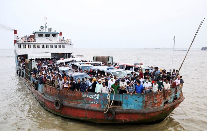 36 people dead after fire breaks out aboard a packed ferry in Bangladesh
