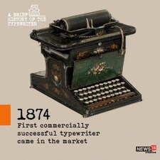first typewriter keyboard
