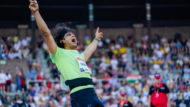 Watch: Neeraj Chopra breaks National Record in Stockholm Diamond League ...