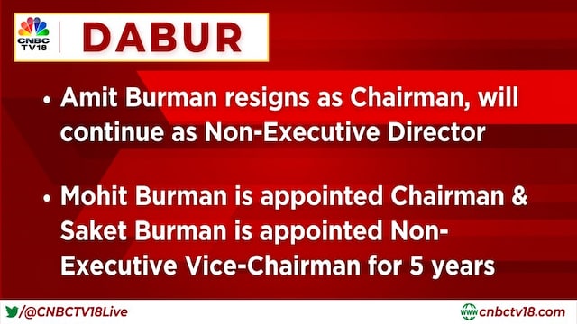Amit Burman resigns as Chairman of Dabur India - CNBC TV18