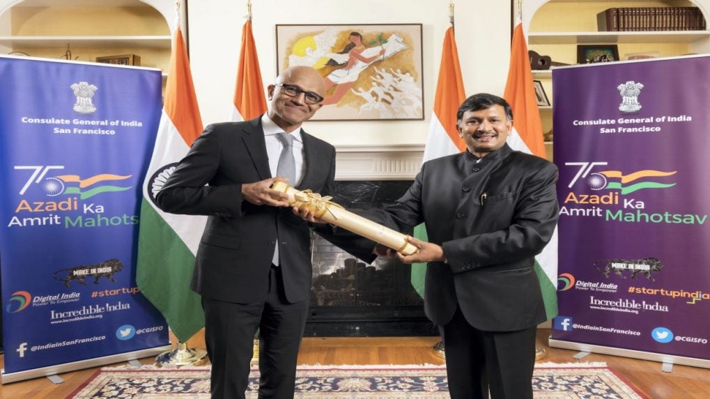 Satya Nadella formally receives Padma Bhushan in US