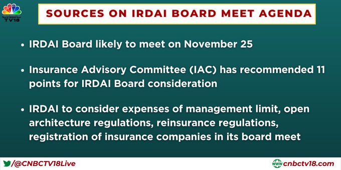 IRDAI board likely to meet on Nov 25 — Here's what may be on agenda
