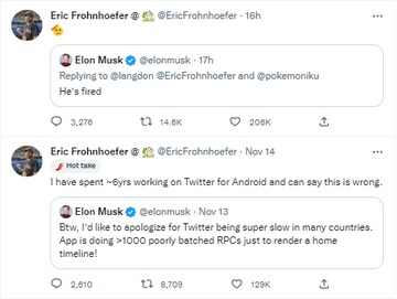 Twitter android developer ‘fired’ by Elon Musk via a tweet gets Reddit ...